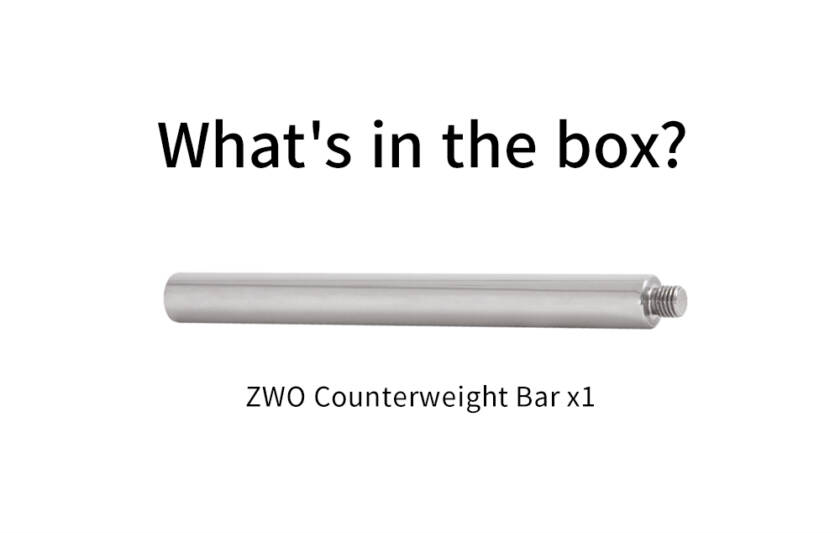 Counterweight Bar - Discovery Astrophotography with ZWO ASTRO