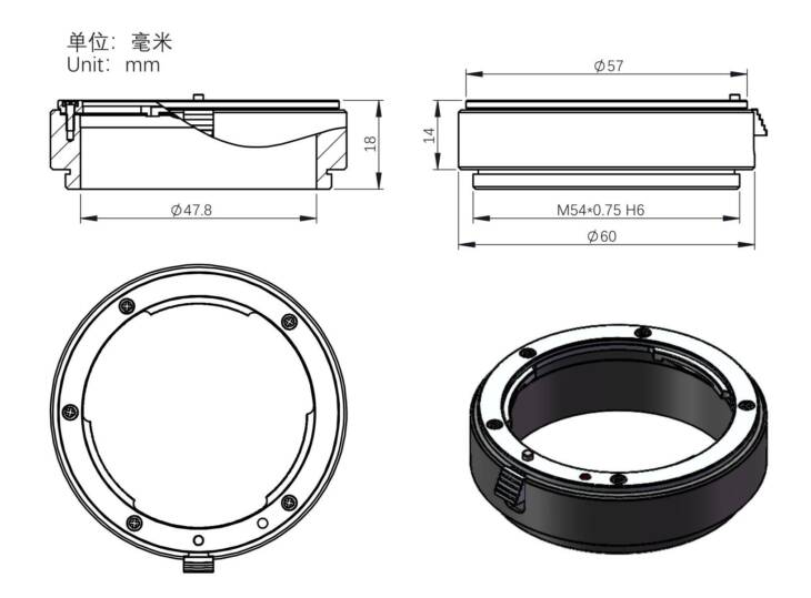 Nikon lens adapter for 2" Filter wheel - ZWO Official Store | Make ...