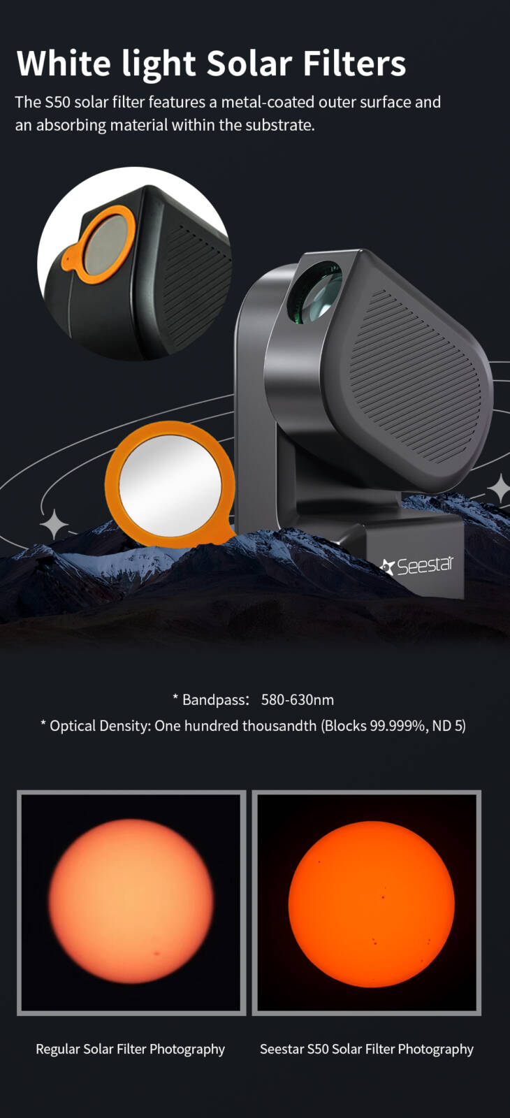 Seestar S50 All-in-One Smart Telescope - Discovery Astrophotography with ZWO ASTRO