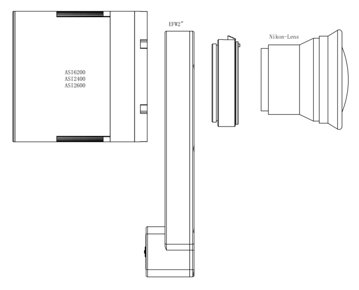 Nikon lens adapter for 2" Filter wheel - Discovery Astrophotography ...