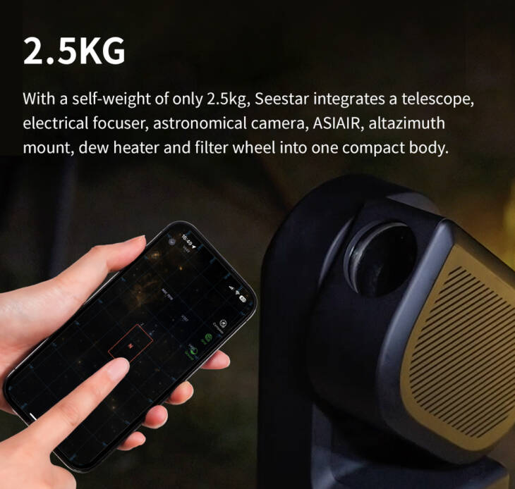Seestar S50 All-in-One Smart Telescope - Discovery Astrophotography with ZWO ASTRO
