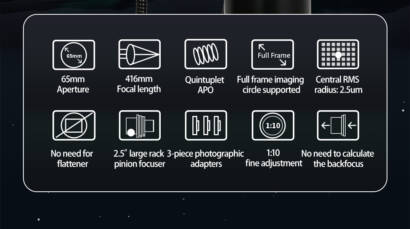 FF65-APO Astronomical Telescope - Discovery Astrophotography with ZWO ASTRO