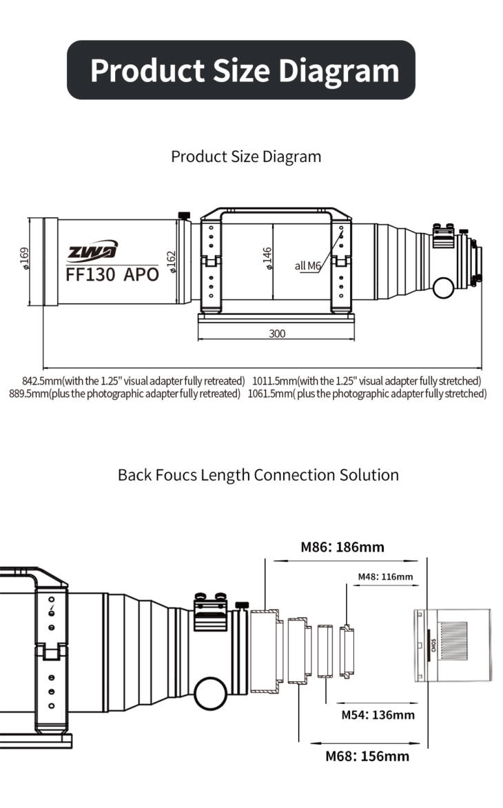 FF130-APO Astronomical Telescope - Discovery Astrophotography with ZWO ...