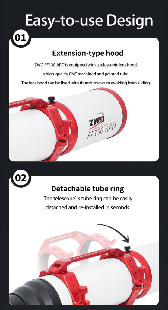 FF130-APO Astronomical Telescope - Discovery Astrophotography with ZWO ...