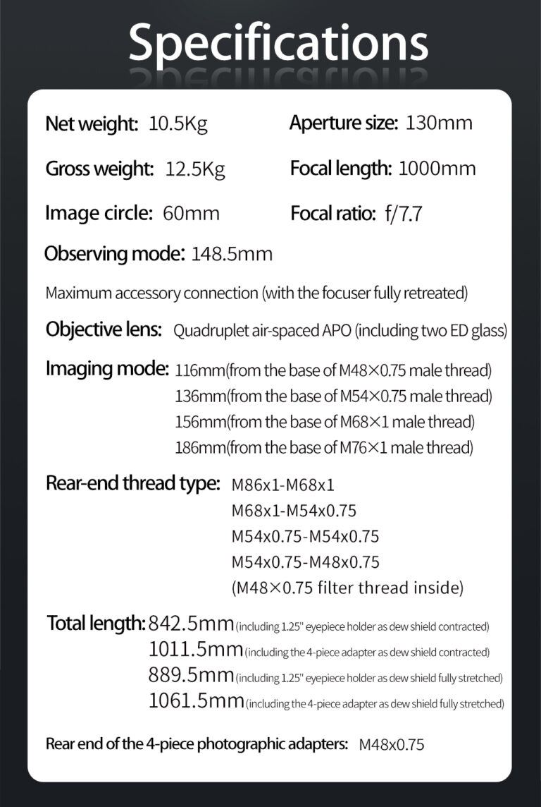 FF130-APO Astronomical Telescope - Discovery Astrophotography with ZWO ...
