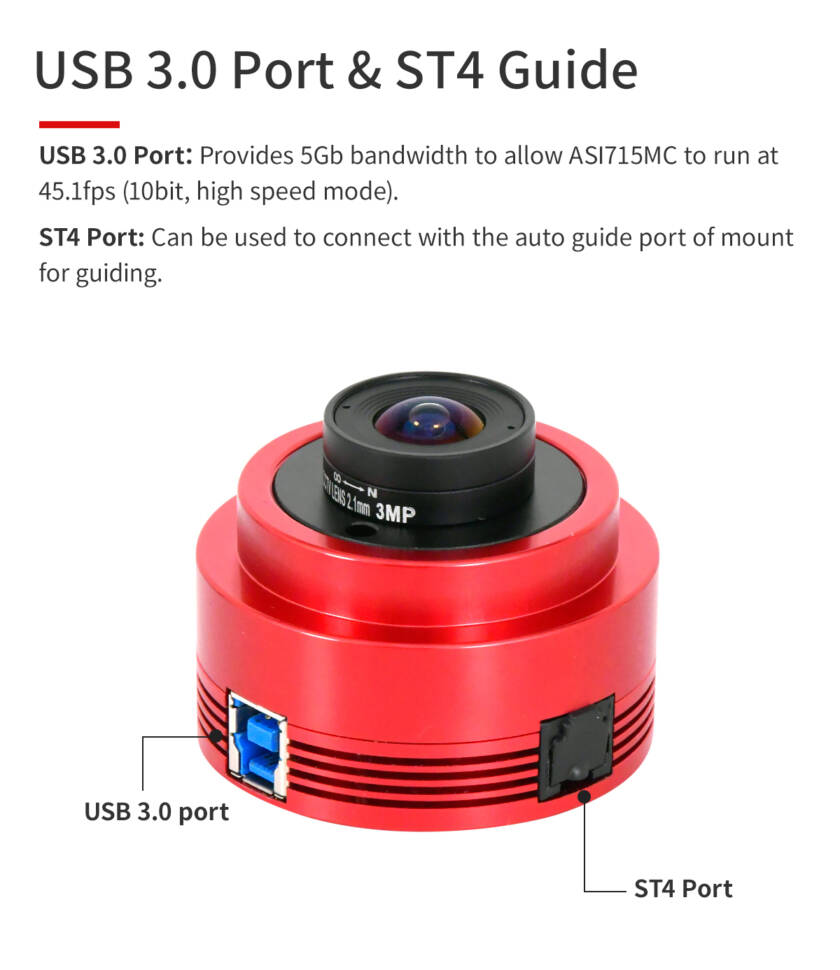 ZWO ASI715MC Planetary Cameras – EDISLA